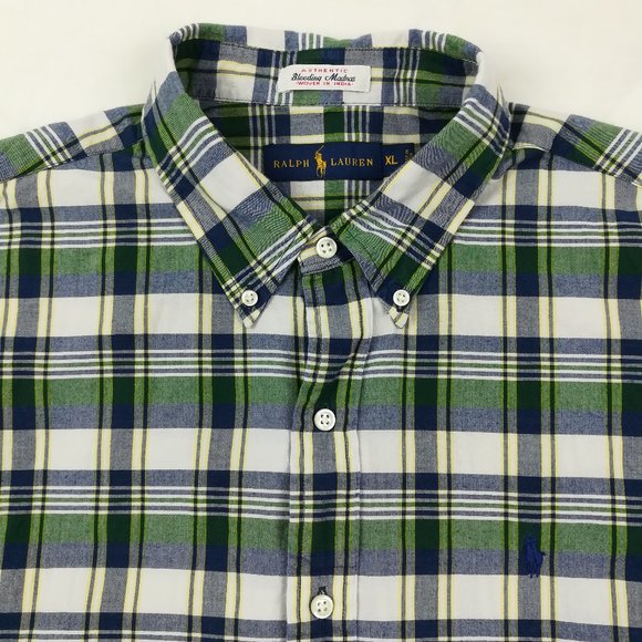 Polo Ralph Lauren | Shirts | Polo Ralph Lauren Indian Bleeding Madras Plaid Button Down Shirt ...